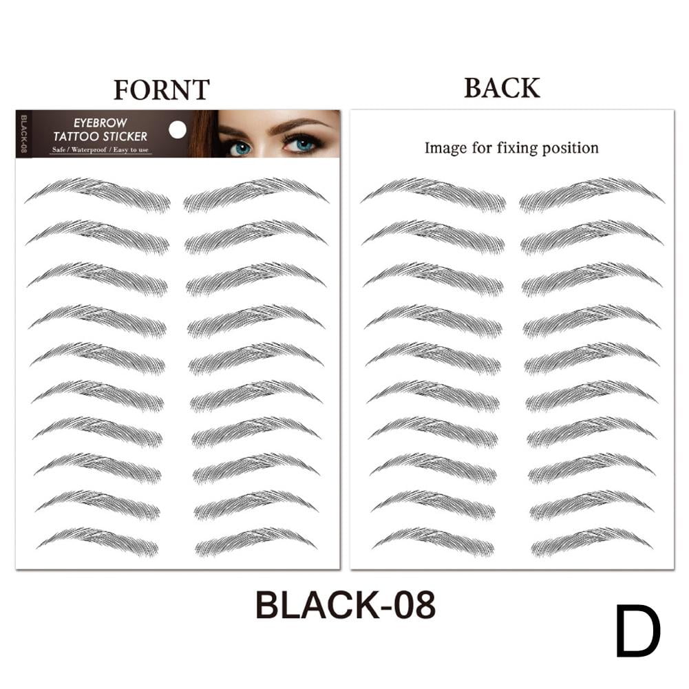 4D Eyebrows Tattoo Stickers Bionic Brow Transfer Realistic Waterproof ...