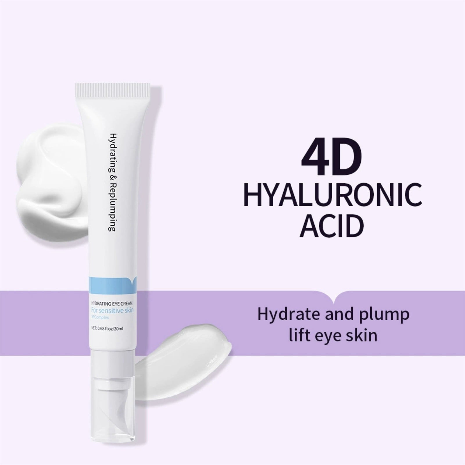 4D HA & Squalane Eye For Dry Sensitive Skin – To Reduce Fine Lines Crow ...
