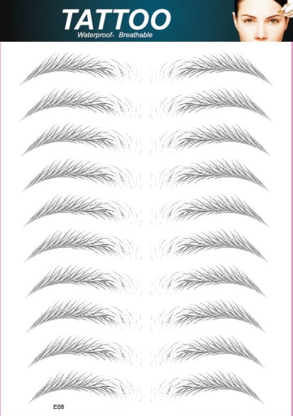 4D Hair Like Eyebrows Makeup Waterproof Eyebrow Tattoo Sticker Long ...