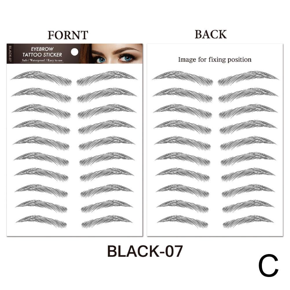 4D Hair Like Eyebrows Stickers Makeup Waterproof Eyebrow Fake Long ...