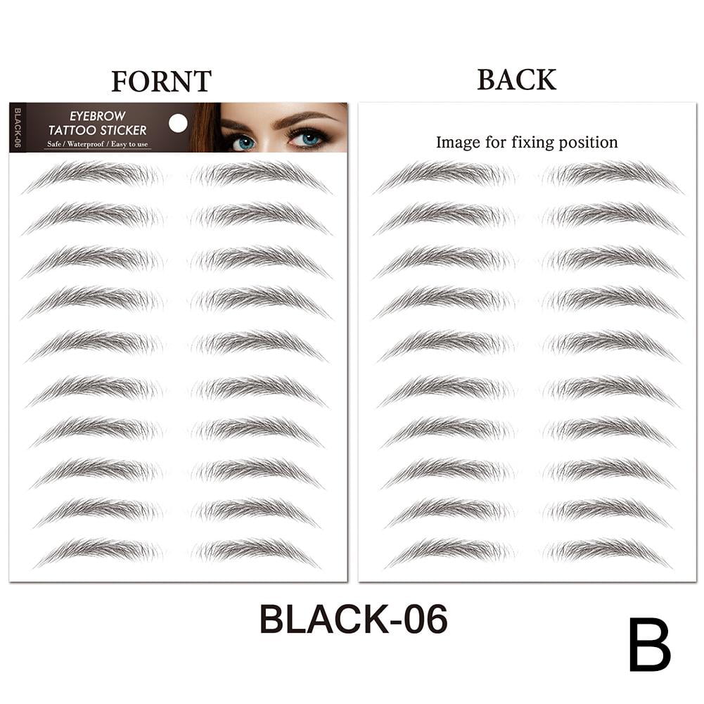 4D Hair Like Eyebrows Stickers Makeup Waterproof Eyebrow Fake Long ...