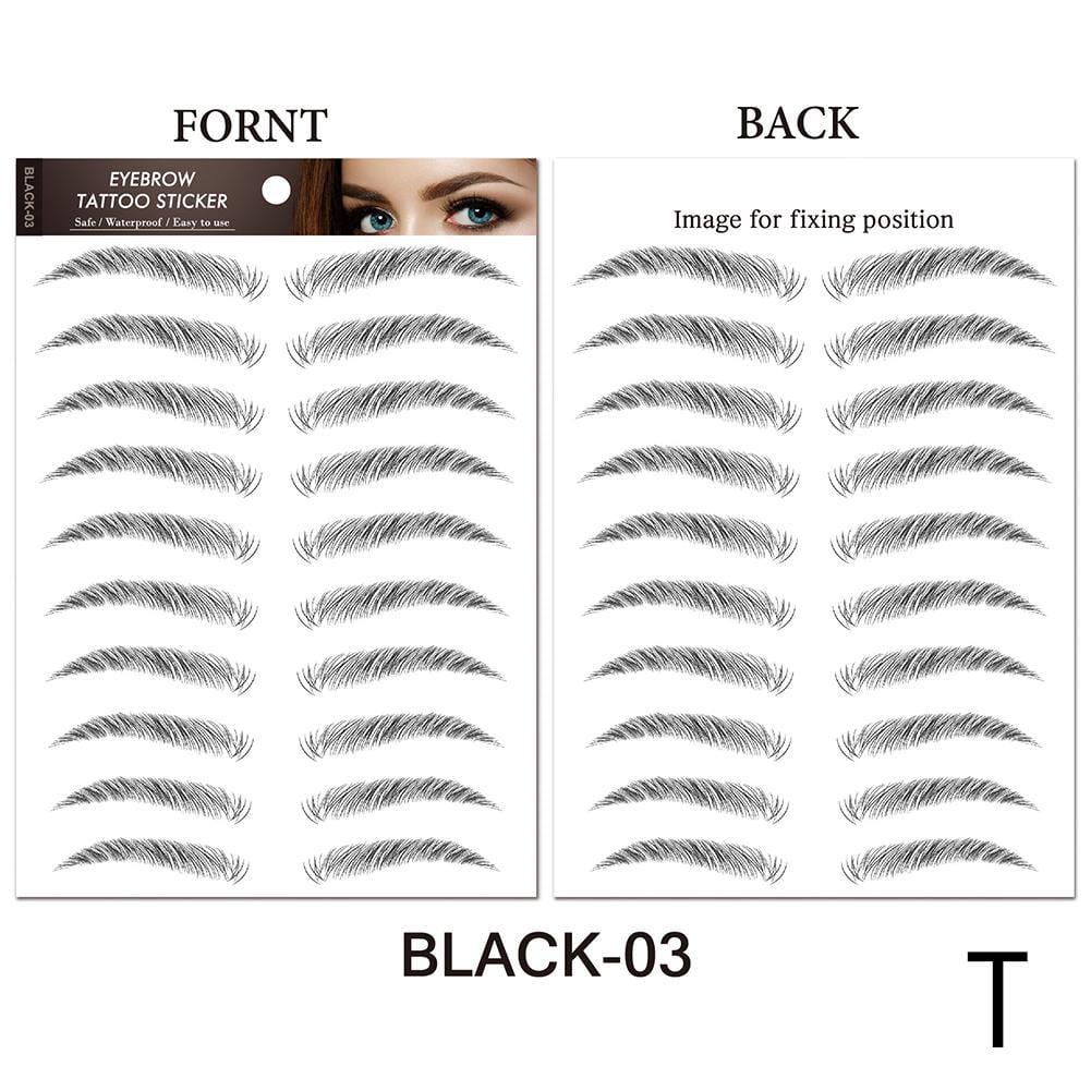 4D Hair Like Eyebrows Stickers Makeup Waterproof Eyebrow Sticker ...