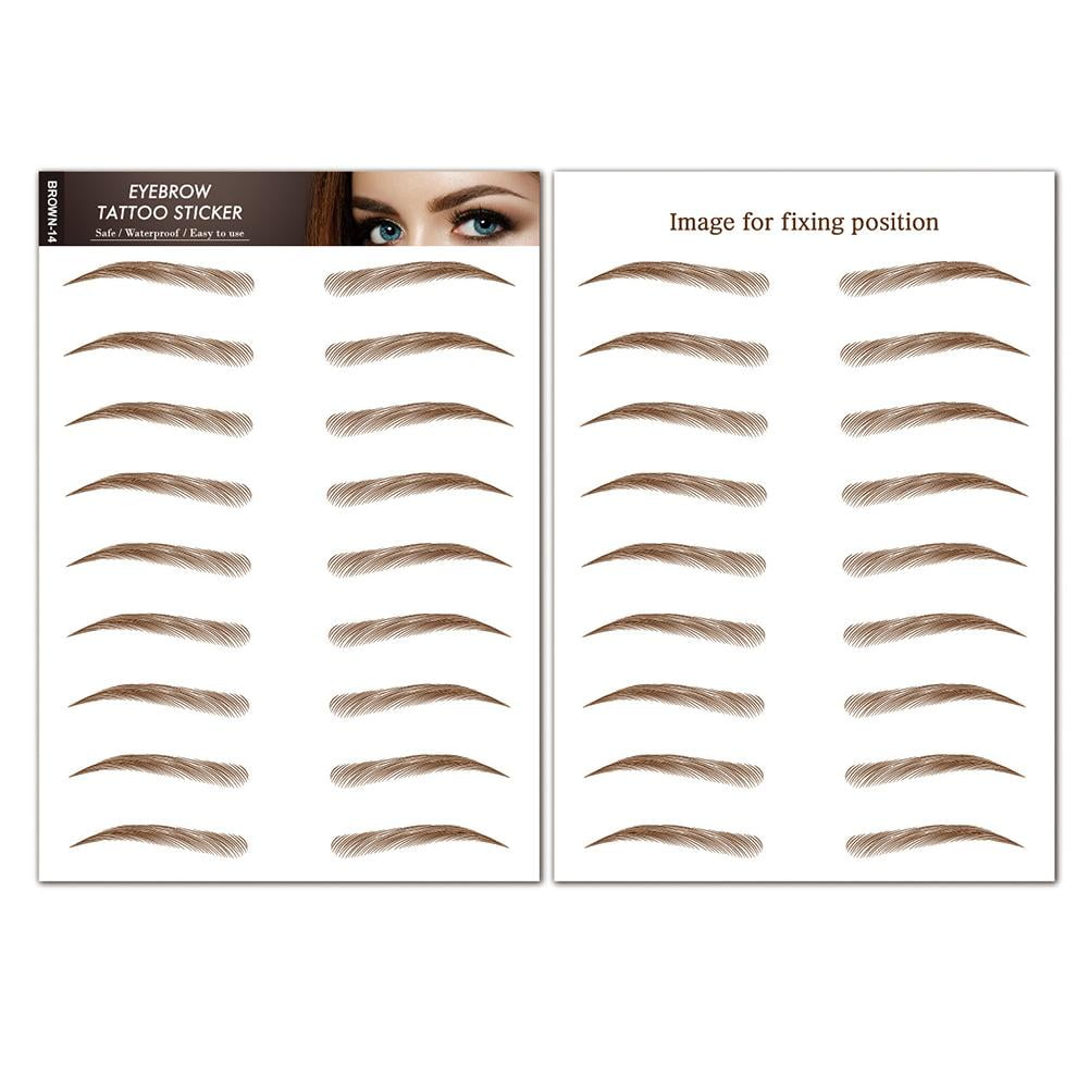 4D Hair-like Eyebrow Tattoo Sticker False Eyebrows Last Waterproof Lo ...