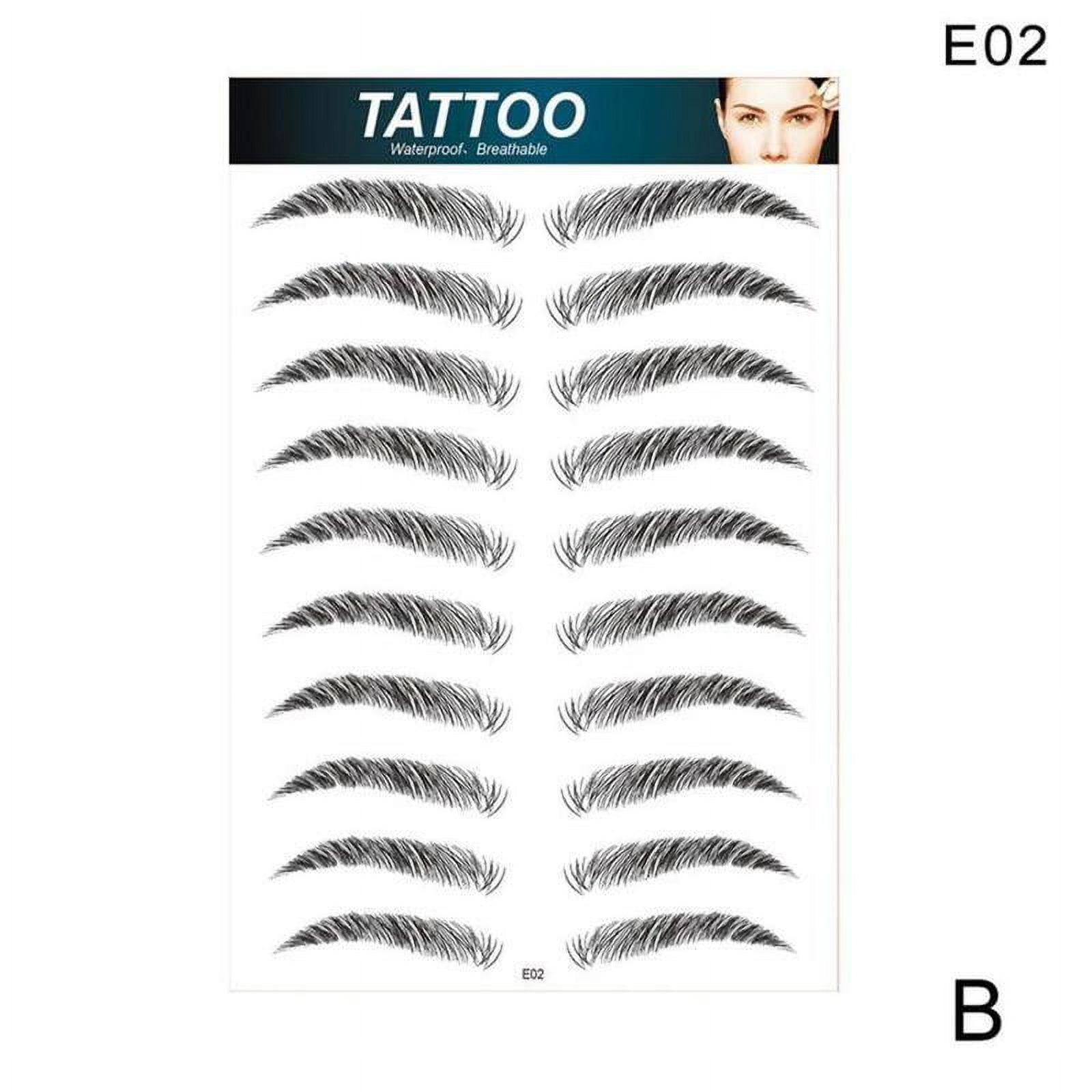 4D Hair-like Eyebrow Tattoo Sticker False Eyebrows Makeup Lasting W4Y4 ...