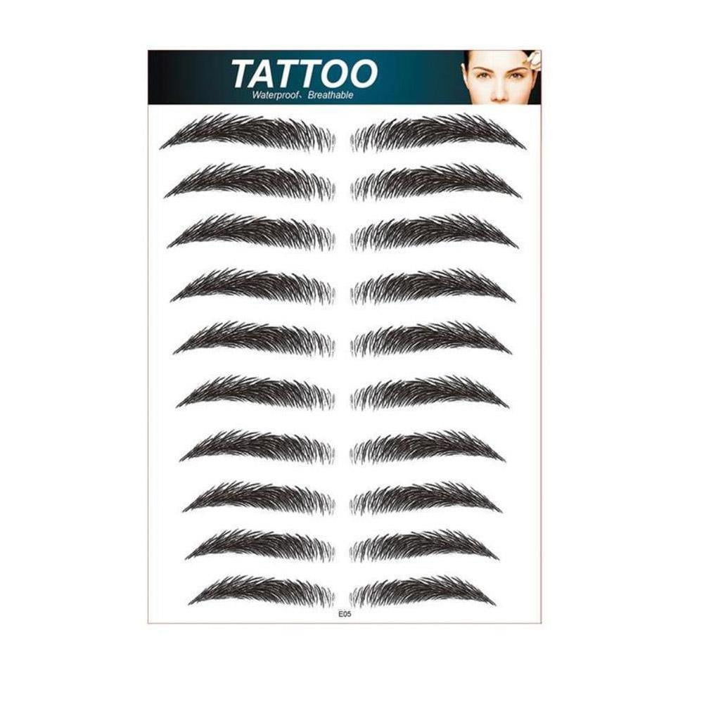 4D Hair-like Eyebrow Tattoo Sticker False Eyebrows Makeup Waterproof ...