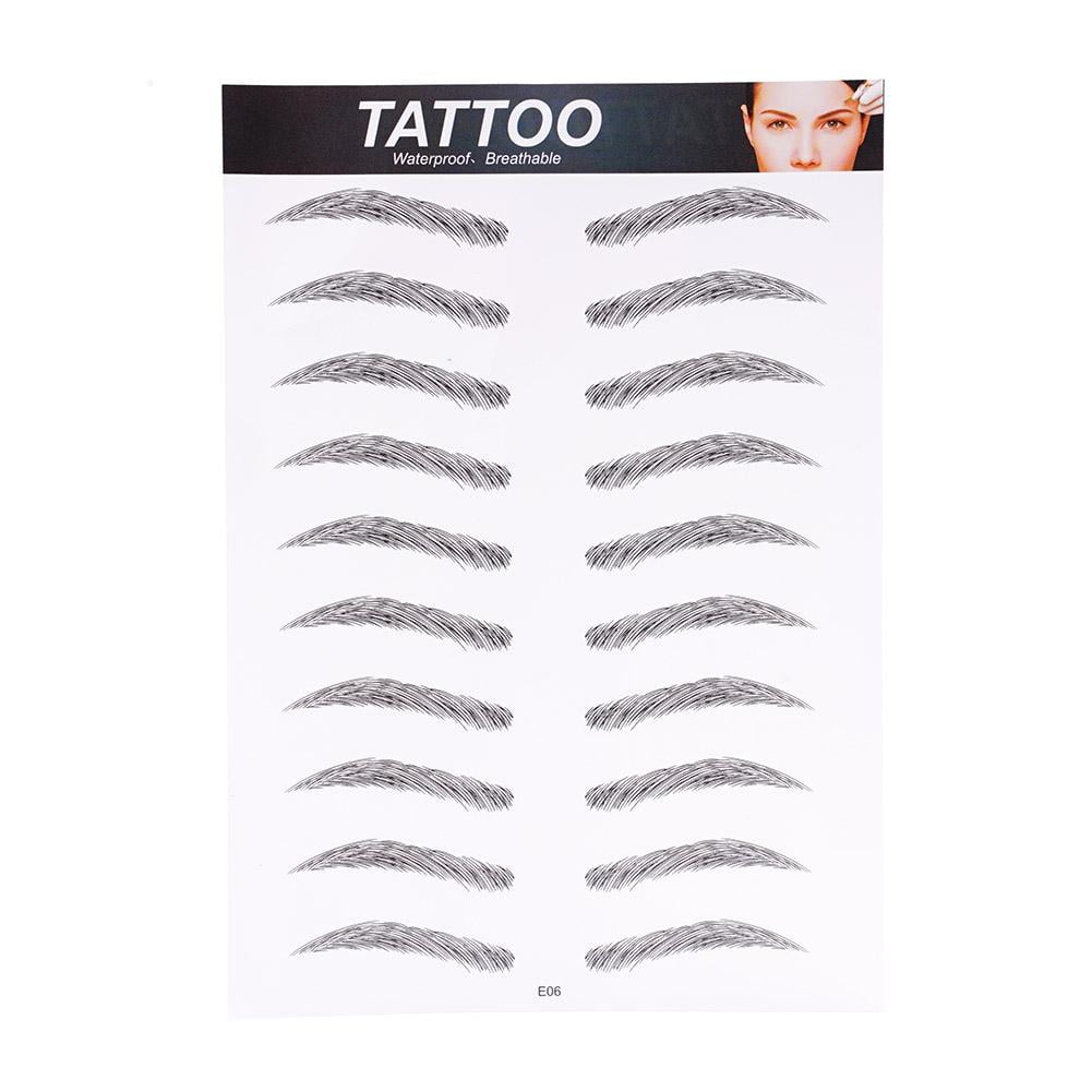 4D Hair-like Eyebrow Tattoo Sticker False Eyebrows Makeup Waterproof ...
