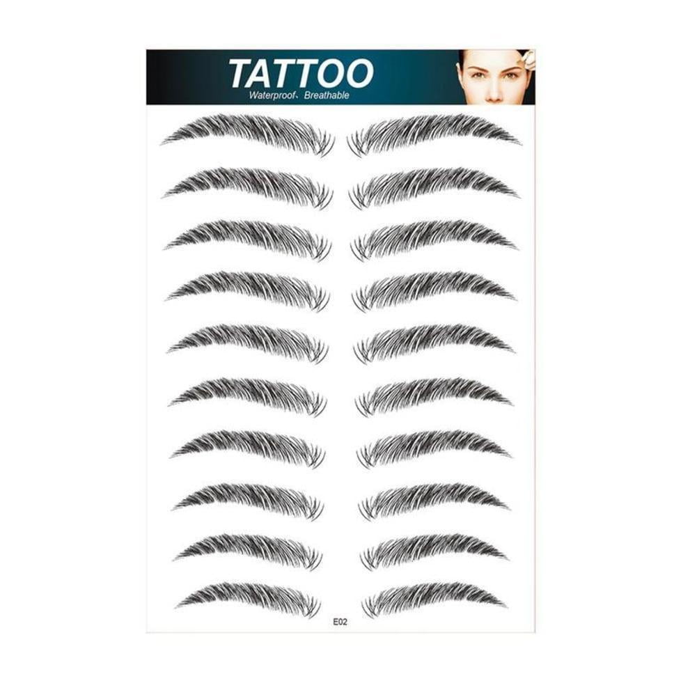 4D Hair-like Eyebrow Tattoo Sticker False Eyebrows Waterproof Lasting ...