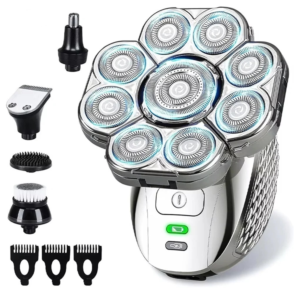 4D Head Shavers for Bald Men, Upgraded 9 Floating Heads 6-in-1 ...