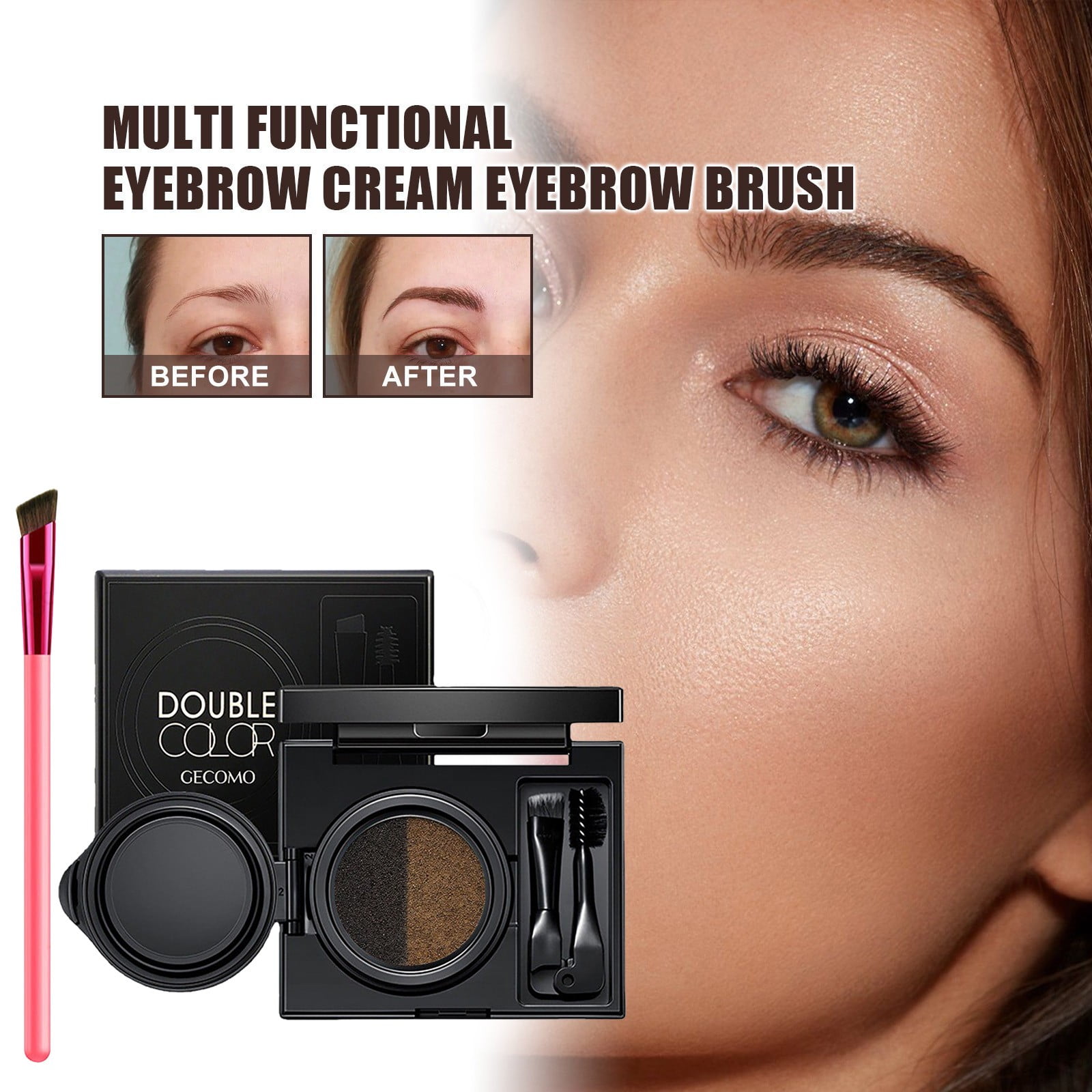 4D Laminated Eyebrow Grooming Kit | Home Eyebrow Brush Set with Angled ...