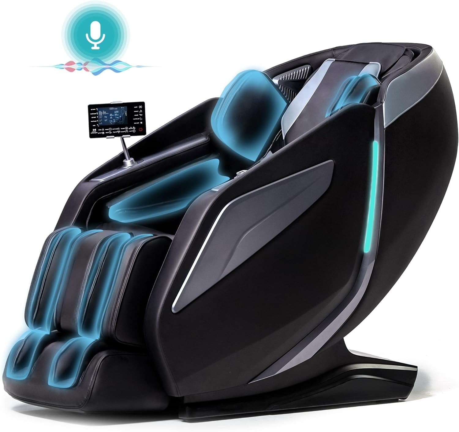 4D Massage Chair: Full Body Zero Gravity Massage with SL Track Black ...