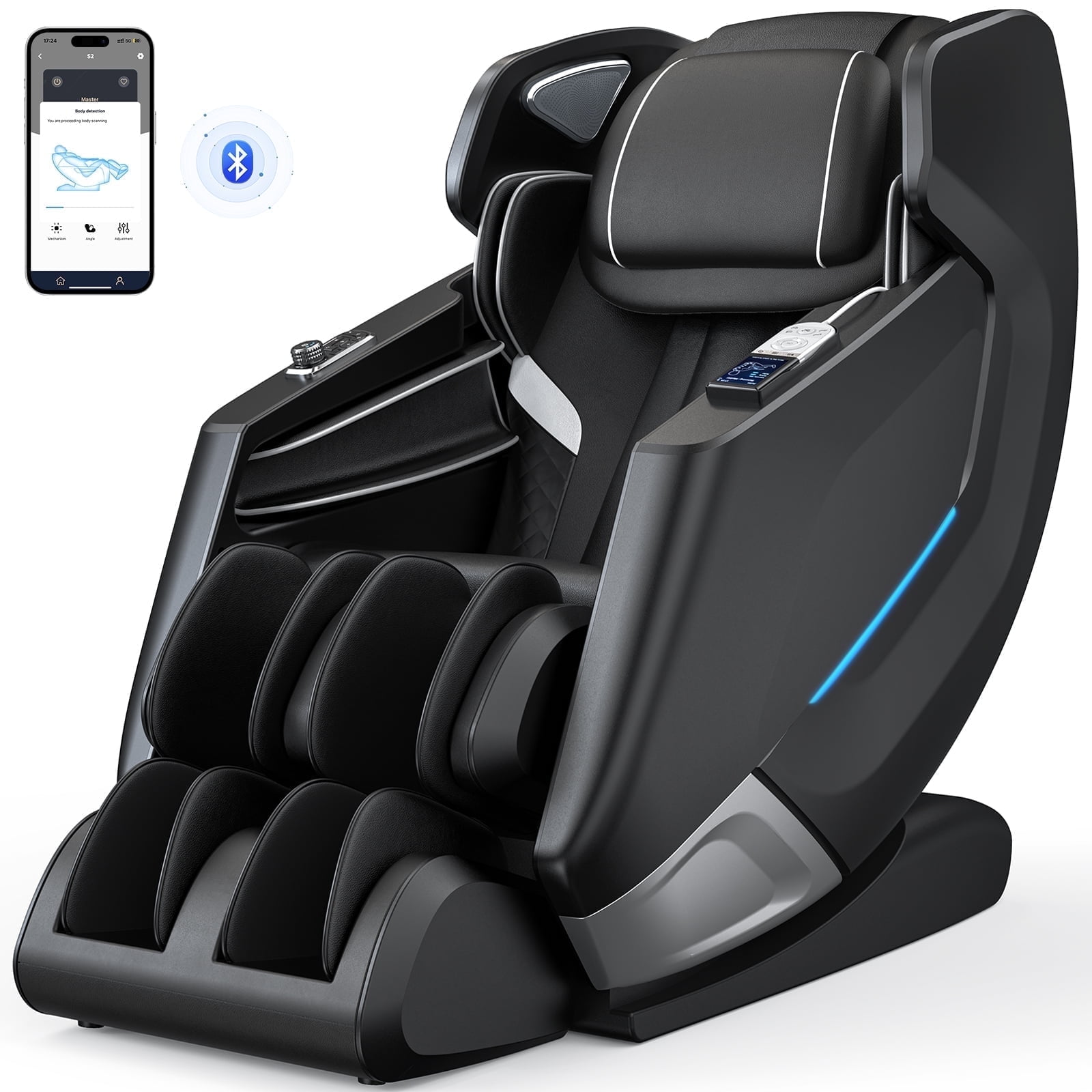 Upgo 4D Massage Chair, Full Body Recliner, SL Track, APP Control ...