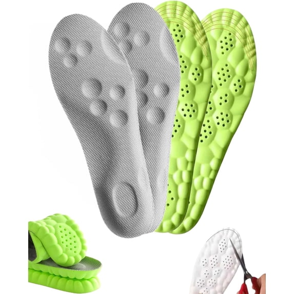 4D Memory Foam Cloud Insoles for Men & Women, Super Soft & Cushioned ...
