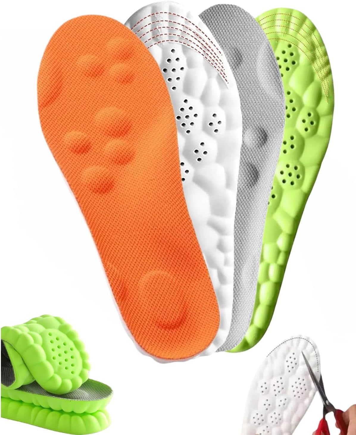 4D Memory Foam Cloud Insoles for Men & Women, Super Soft & Cushioned ...