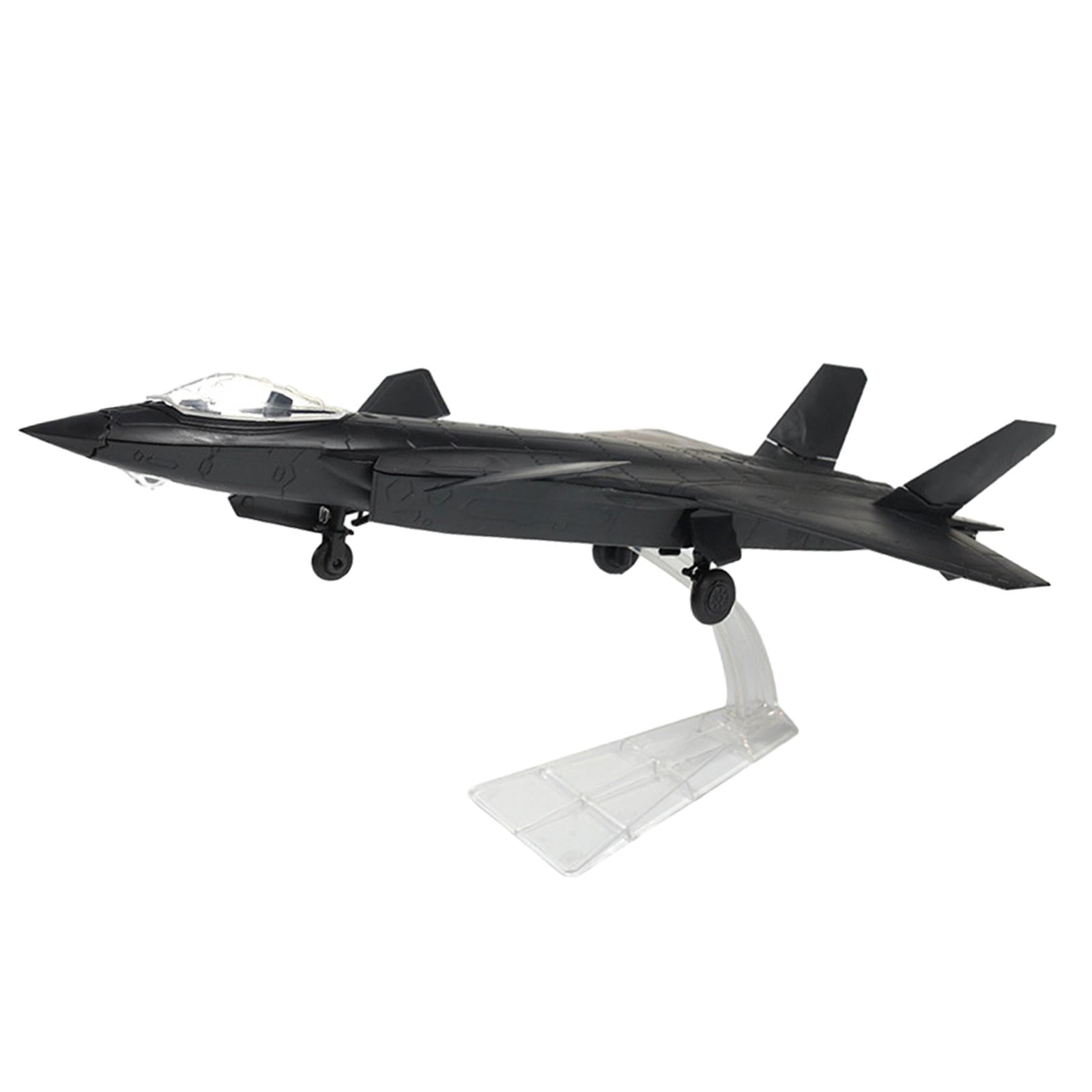 4D Plane Model 1:72 DIY Assemble Craft Miniature J20 Aircraft for Collection Boys Tabletop Decor ...