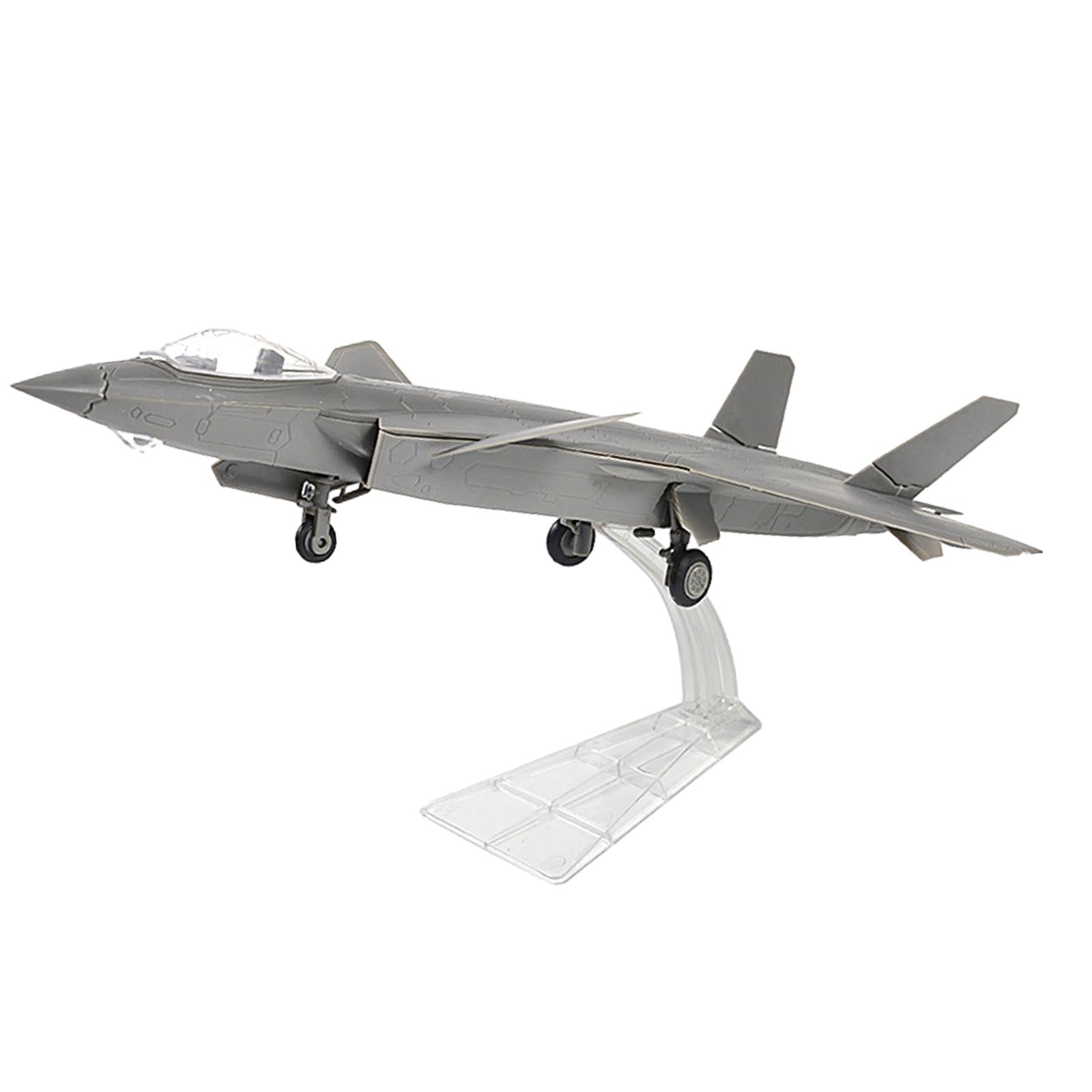 4D Plane Model 1:72 DIY Assemble Craft Miniature J20 Aircraft for Collection Boys Tabletop Decor ...