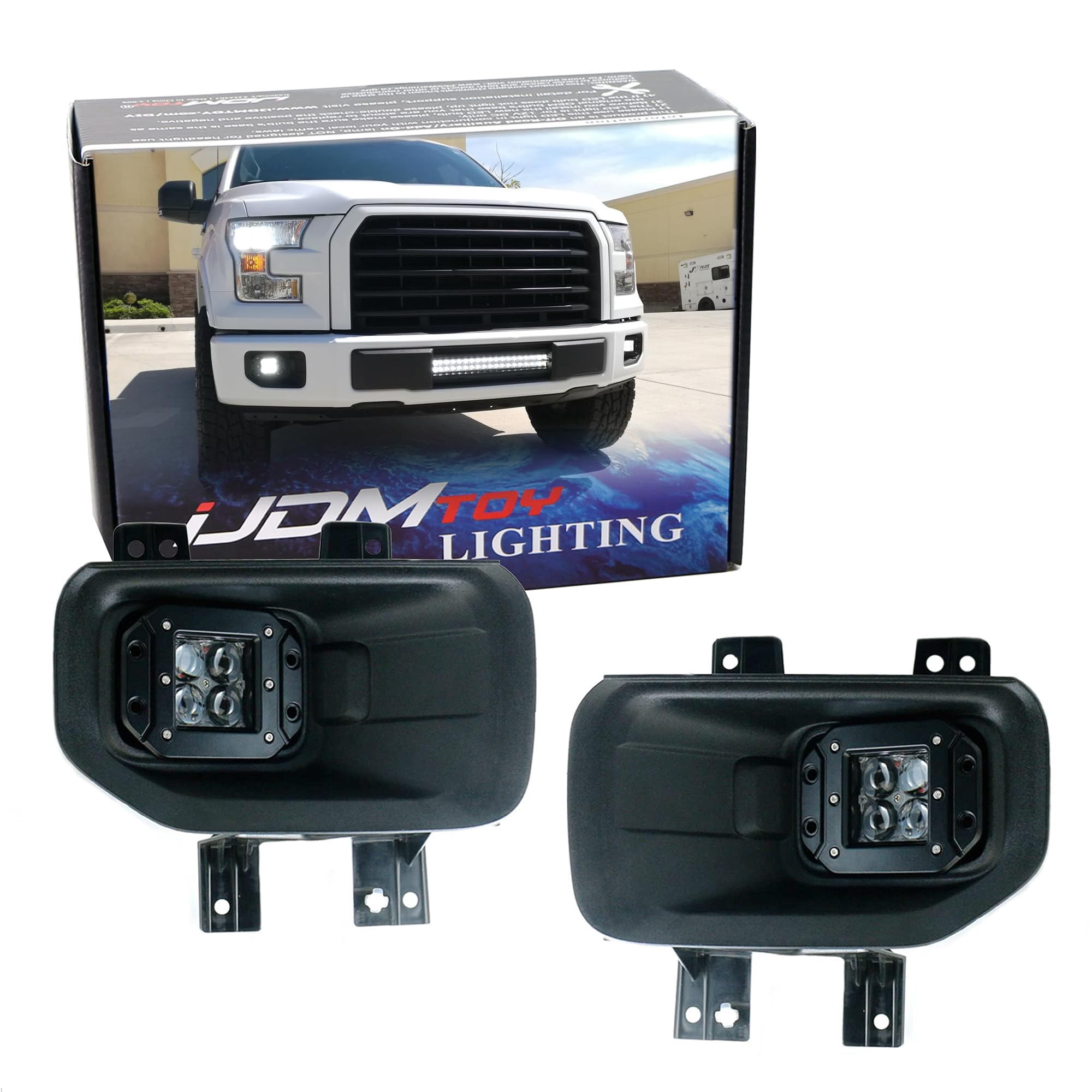 4D Projector Lens LED Fog/Driving Lamp Kit For Ford 2015-20 F150, 2017 ...