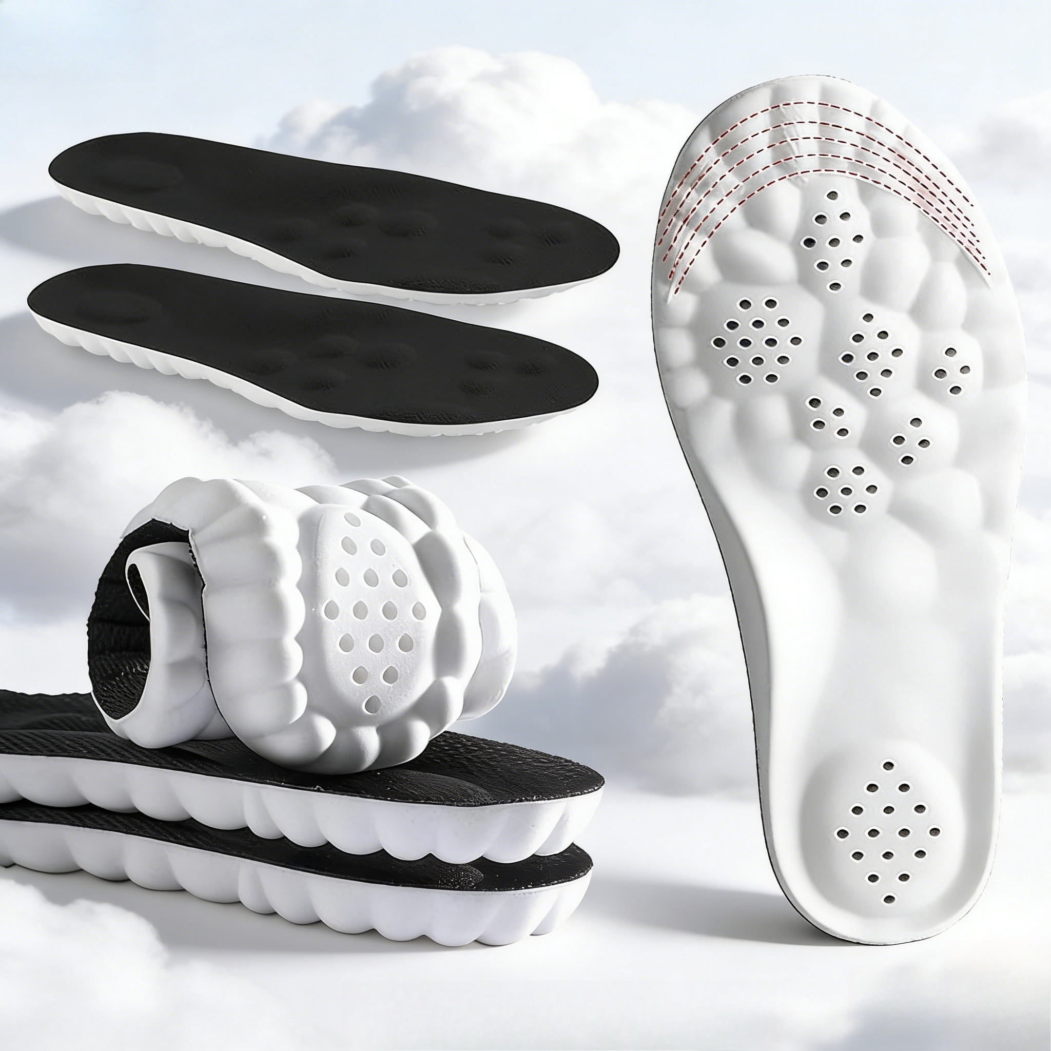 4D Shoe Cloud Insoles - Arch Support, Memory Foam, Shock-Absorbing ...