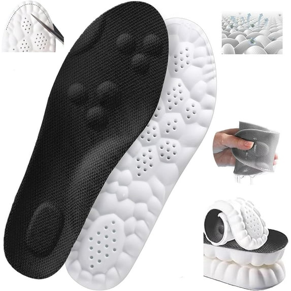 4D Shoe Cloud Insoles for Men Women, Arch Support Orthotic Inserts with ...