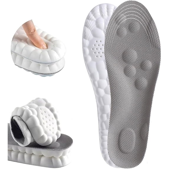 4D Shoe Cloud Insoles for Men Women – Breathable Foam Insoles with Arch ...