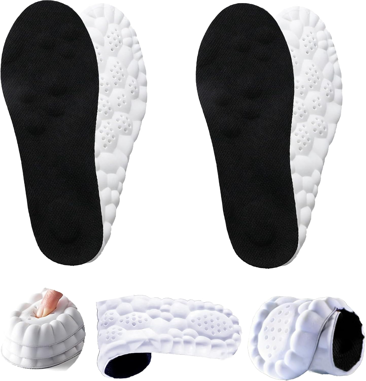 4D Shoe Cloud Insoles for Men Women, High Rebound Memory Foam Cloud ...