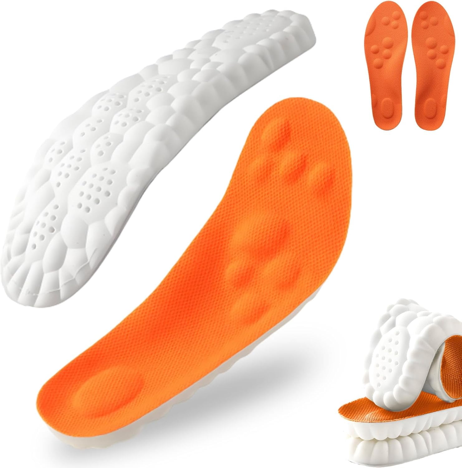 4D Shoe Cloud Insoles for Men Women - All-Day Comfort with Breathable ...