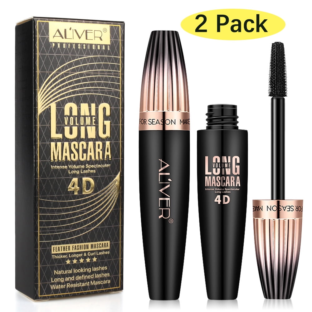 4D Silk Fiber Lash Mascara, Waterproof Long Lasting Mascara Black ...