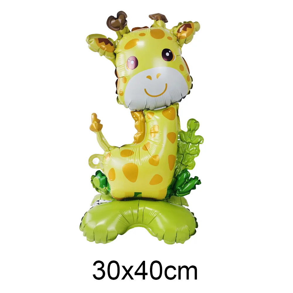 4D Standing Animals Balloon Bear Cat Dog Giraffe Zebra Leopard Shaped ...