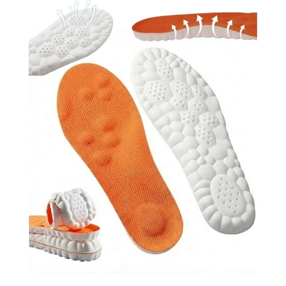 4D Steppers Cloud Insoles for Women and Men, Super Soft Massage Memory ...