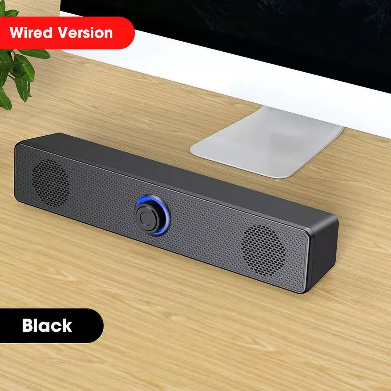 4D Surround Soundbar Bluetooth 5.0 Computer Speakers Wired Stereo ...