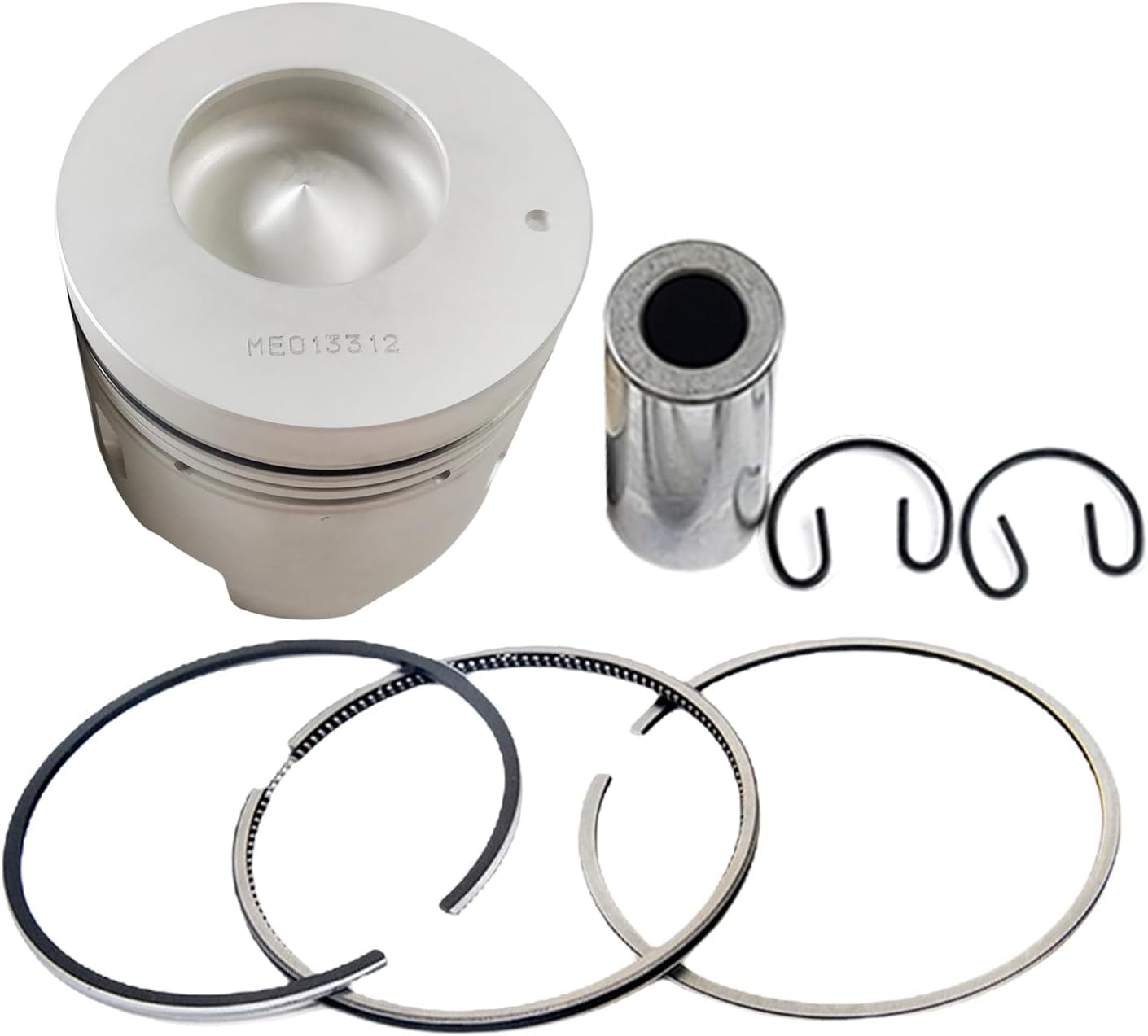 4D33 Piston + Piston Rings Combustion Chamber 56mm For Mitsubishi 4D33 ...