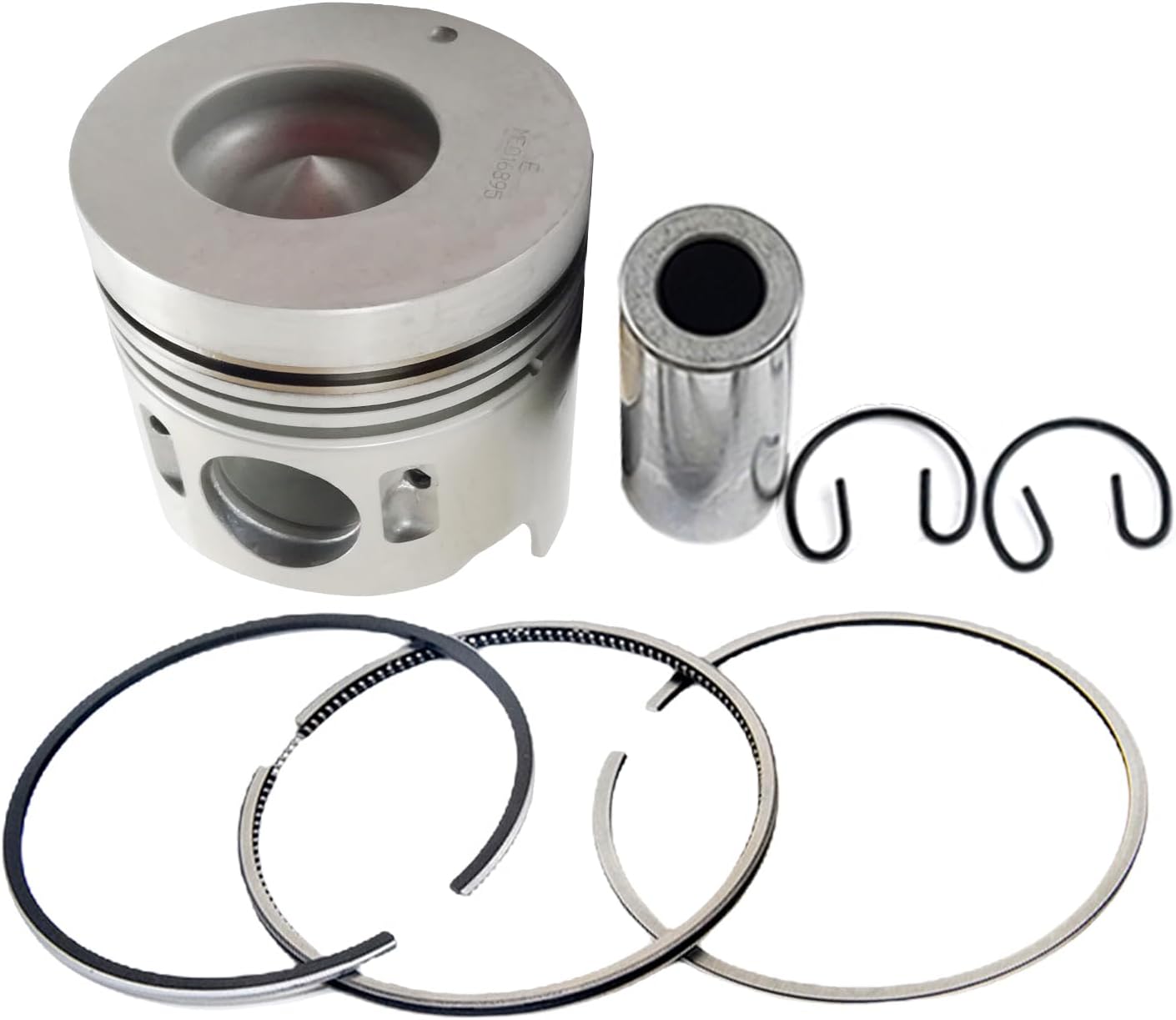 4D33 Piston + Piston Rings For Mitsubishi 4D33 4D33T Engine For Fuso ...