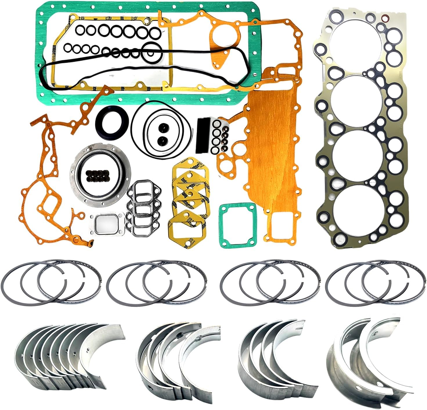 4D35 Engine Full Gasket Set Rings Bearings For Mitsubishi 4D35 4D35T ...