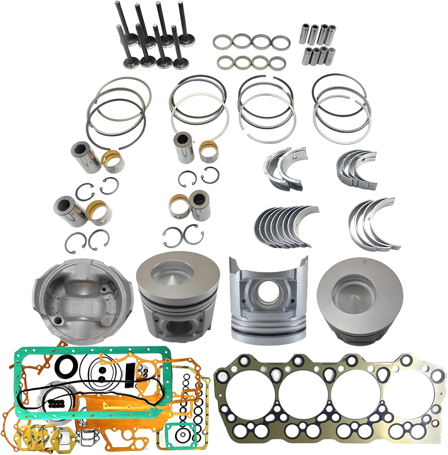 4D35 Overhaul Rebuild Kit (No cylinder liner) For Mitsubishi 4D35 4D35T ...