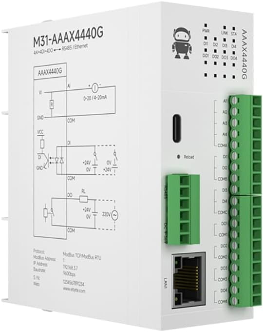 4DI+4AI+4DO Remote IO Module RS485 Ethernet M31-AAAX4440G Analog Switch ...