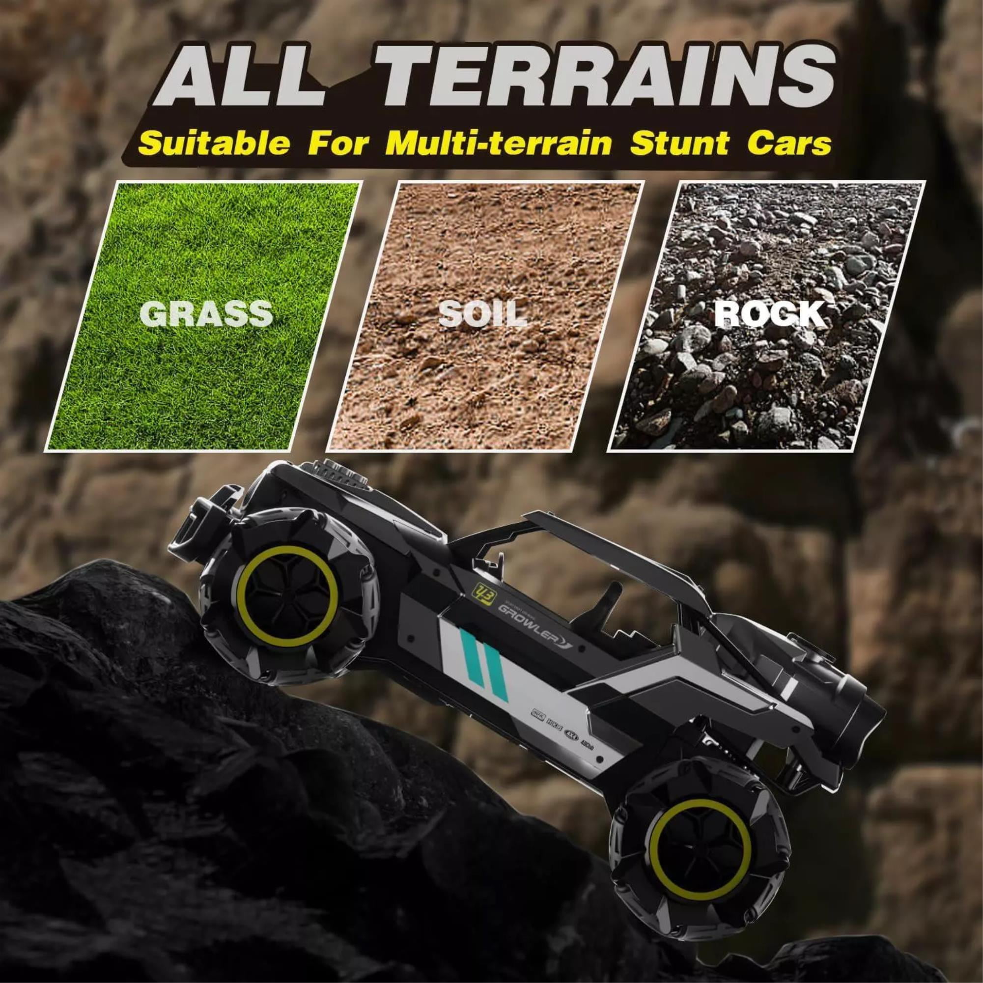 4DRC Remote Control Truck with Spray & Light, Dual Motors Off Road RC ...