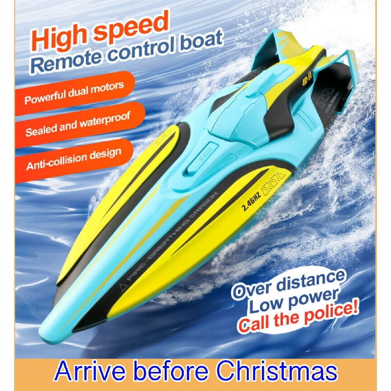 4DRC S1 RC Boat Remote Control Boat for Kids Adults 20+ MPH Racing ...