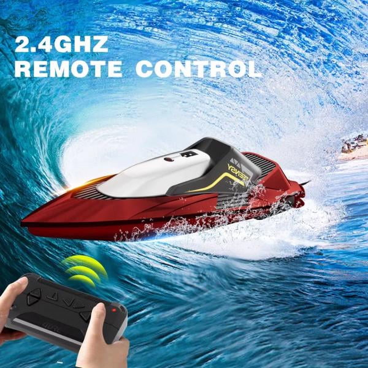 4DRC S5 RC Boat for Pools and Lakes, 2.4 GHz 20+ MPH Racing Boats ...