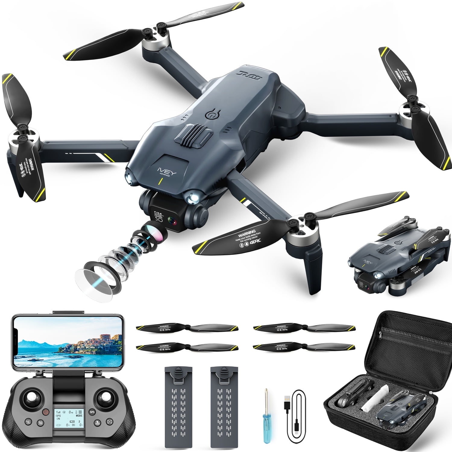 4DRC V28 Drone With 1080P Camera for Adults Foldable FPV RC Quadcopter ...