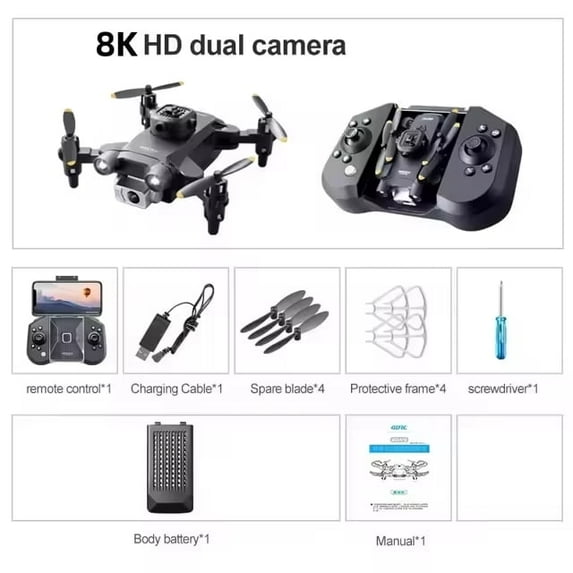 4DRC V30 Mini Drone with HD 4K/8K Camera, 5-Direction Obstacle ...