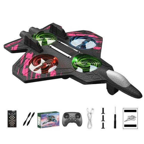 4DRC V32 RC Airplane Stunt Fighter Jet - 360° Flip & Roll, LED Lights ...