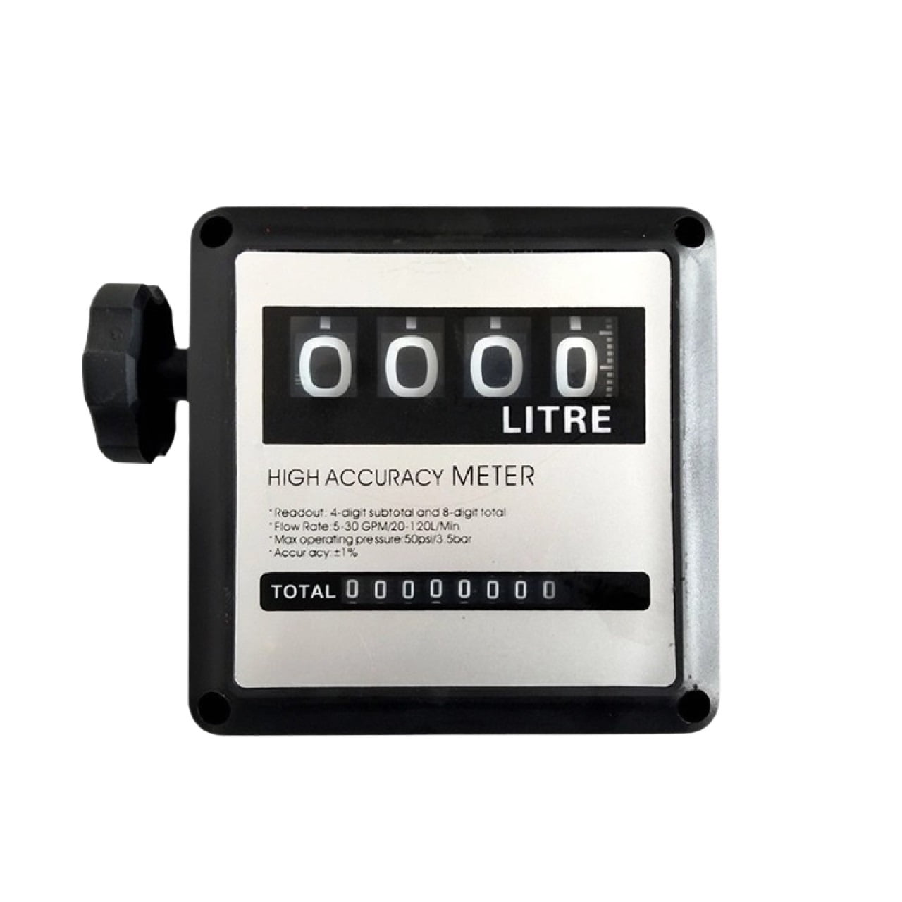 4Digit Mechanical Fuel Flow Meter High Accuracy 1 1.5 Inline Type ...