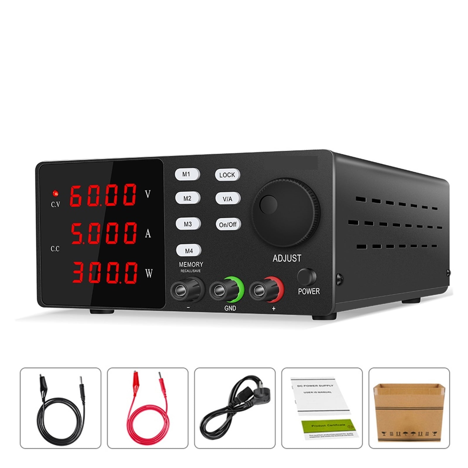4Digits Precision Laboratory DC Power Supply 30V 10A LAB Digital ...