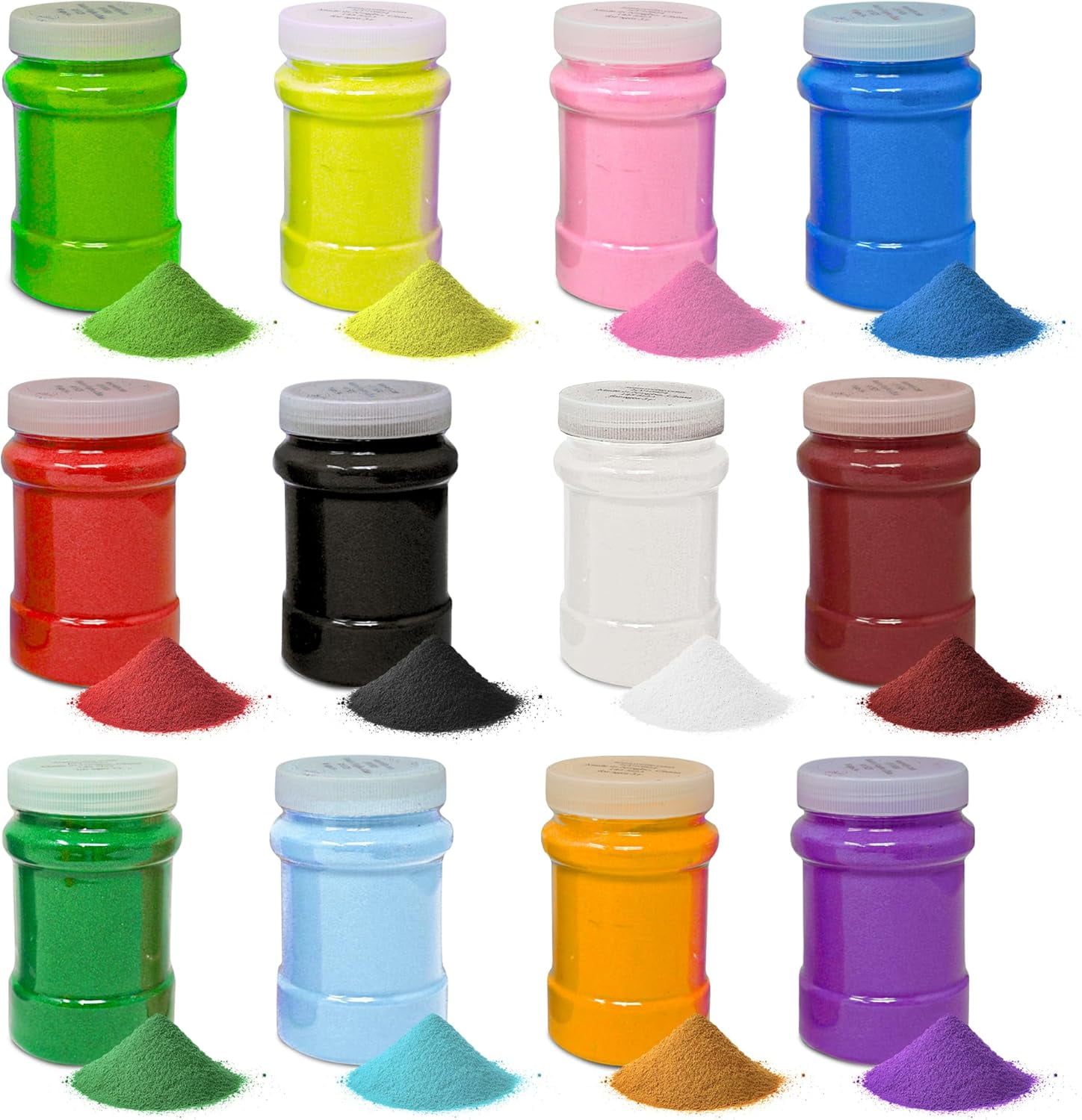 4E's Novelty 16.5 Pound Colored Sand for Crafts, 12 Sand Art Colors 22 ...