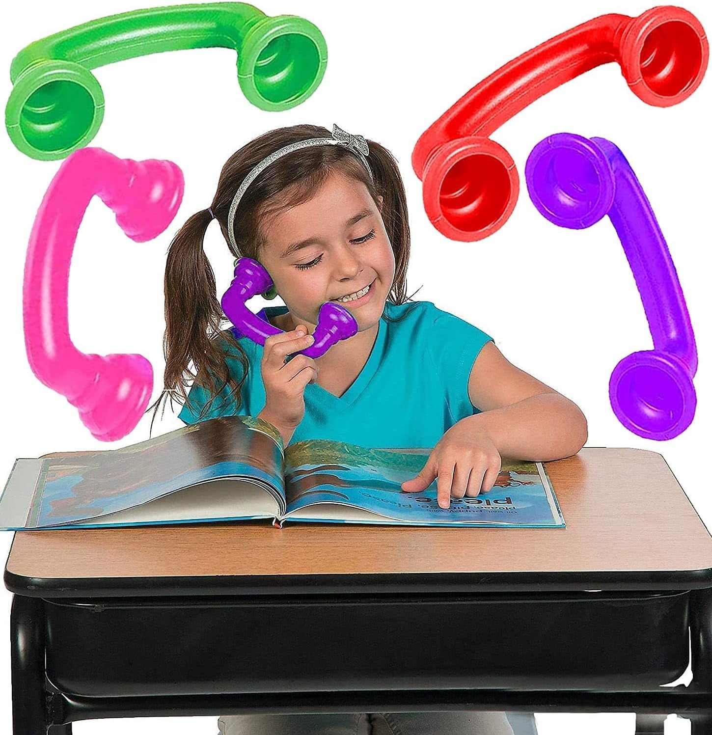 4E's Novelty Whisper Phones for Kids – 16 Pack Auditory Feedback ...