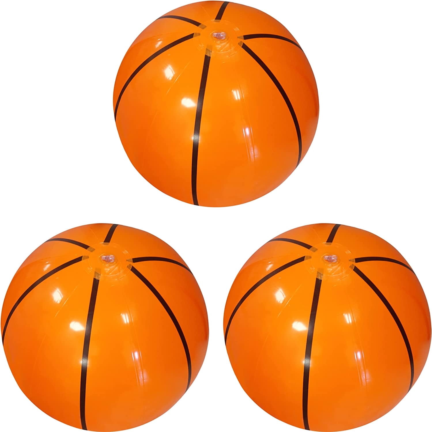 4E's Novelty 20" 3 Pack Inflatable Basketballs - Basketball Party ...