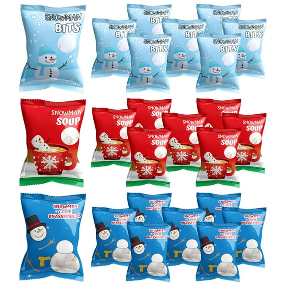 4E's Novelty 24 Packets 3 Assorted Mini Marshmallows - Individually ...