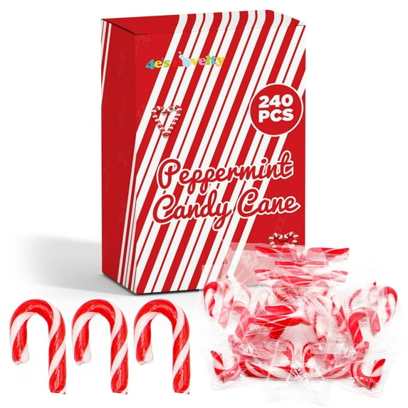 4E's Novelty 240 Pack BCF26 Mini Candy Canes 2-Inch Mini Candy Canes ...
