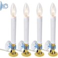 4E's Novelty 4 Pack Dusk to Dawn Electric Candles for Windows with Auto ...