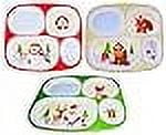 4E's Novelty Christmas Dinnerware Divided Plates For Kids (Set of 4 ...
