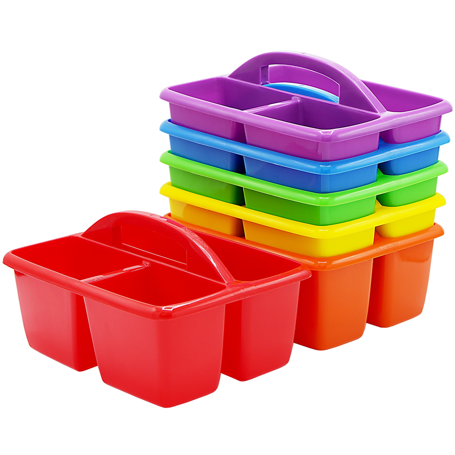 4E’s Novelty Classroom Caddy Set of 6, Plastic Caddies for Lectureroom ...